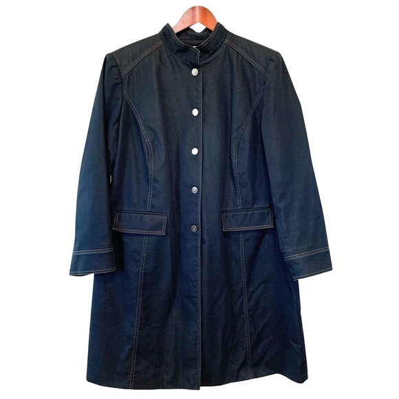 Tahari | Jackets & Coats | Studio Tahari Snap Button Trench Coat Demin ...